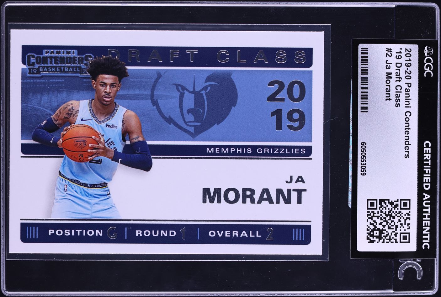 2019 Panini Contenders Draft Class Ja Morant ROOKIE #2 CGC AUTH on ...