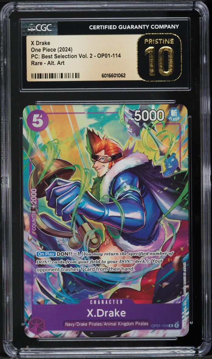 2024 One Piece Premium Best Selection Vol 2 X Drake #OP01-114 CGC 10 PRISTINE on Fanatics Collect