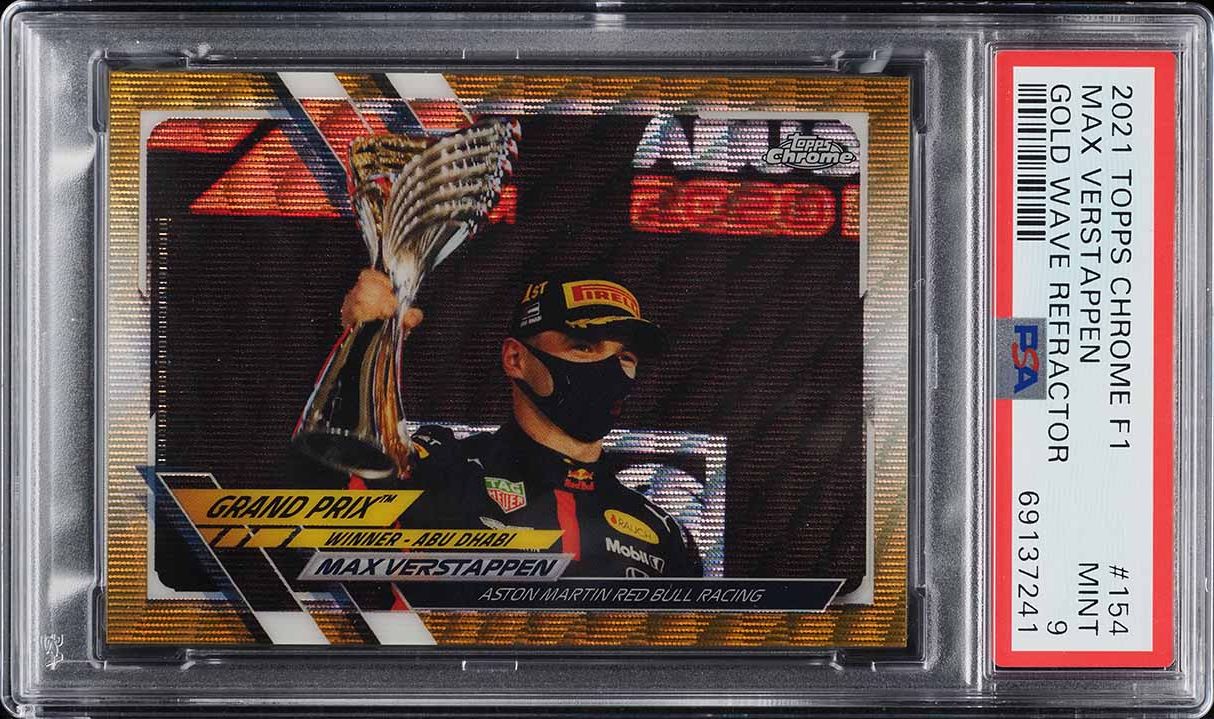 2021 Topps Chrome Formula 1 Gold Wave Refractor Max Verstappen /50 #154 ...