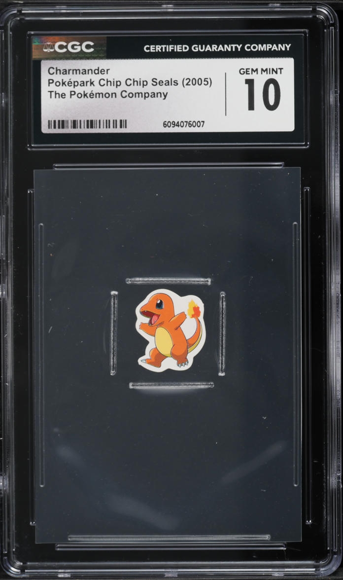 2005 Pokemon Pokepark Chip Chip Seals Charmander CGC 10 GEM MINT on ...