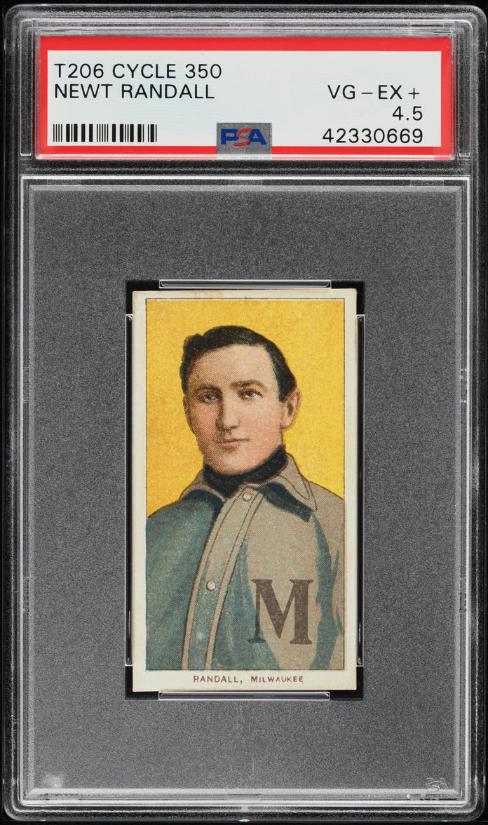 1909-11 T206 Newt Randall CYCLE 350 PSA 4.5 VGEX+ on Fanatics Collect