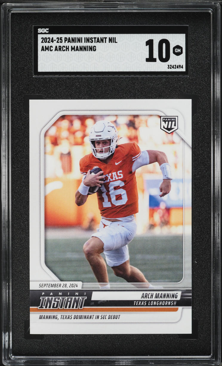 2024 Panini Instant NIL Arch Manning ROOKIE #AMC SGC 10 GEM MINT on ...