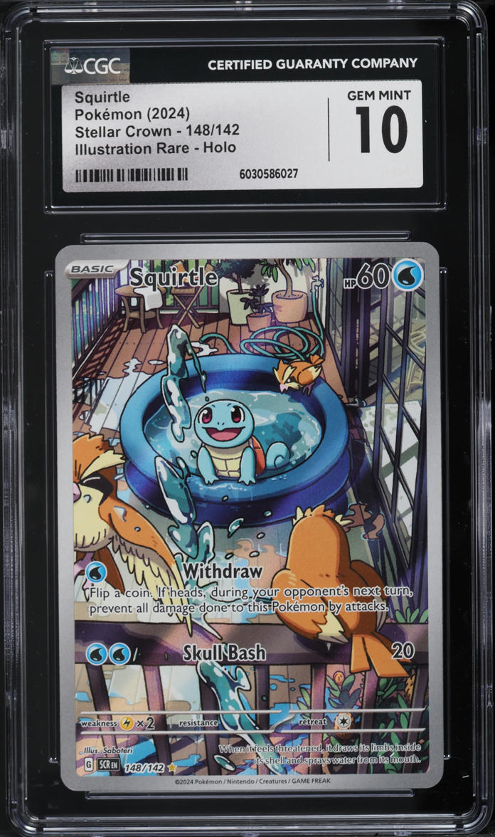 2024 Pokemon SV Stellar Crown Illustration Rare Squirtle #148 CGC 10 ...