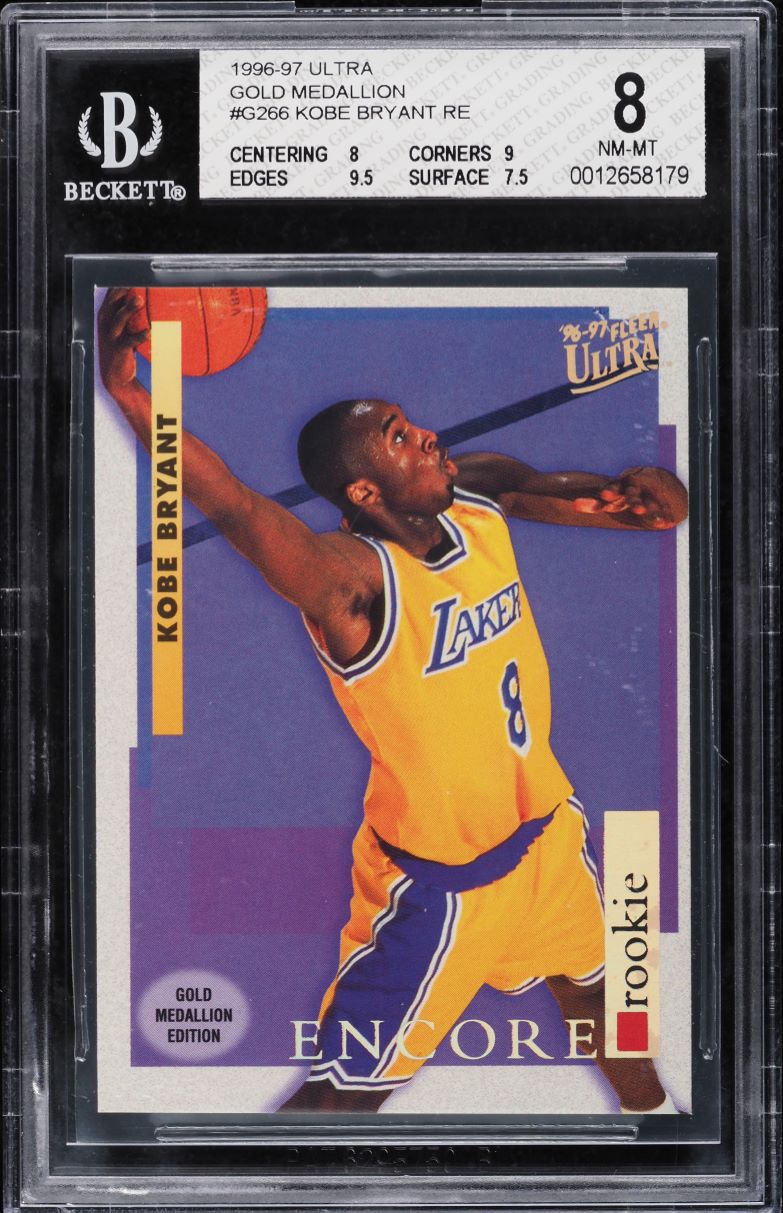 1996 Ultra Gold Medallion Kobe Bryant ROOKIE #G266 BGS 8 NM-MT on ...