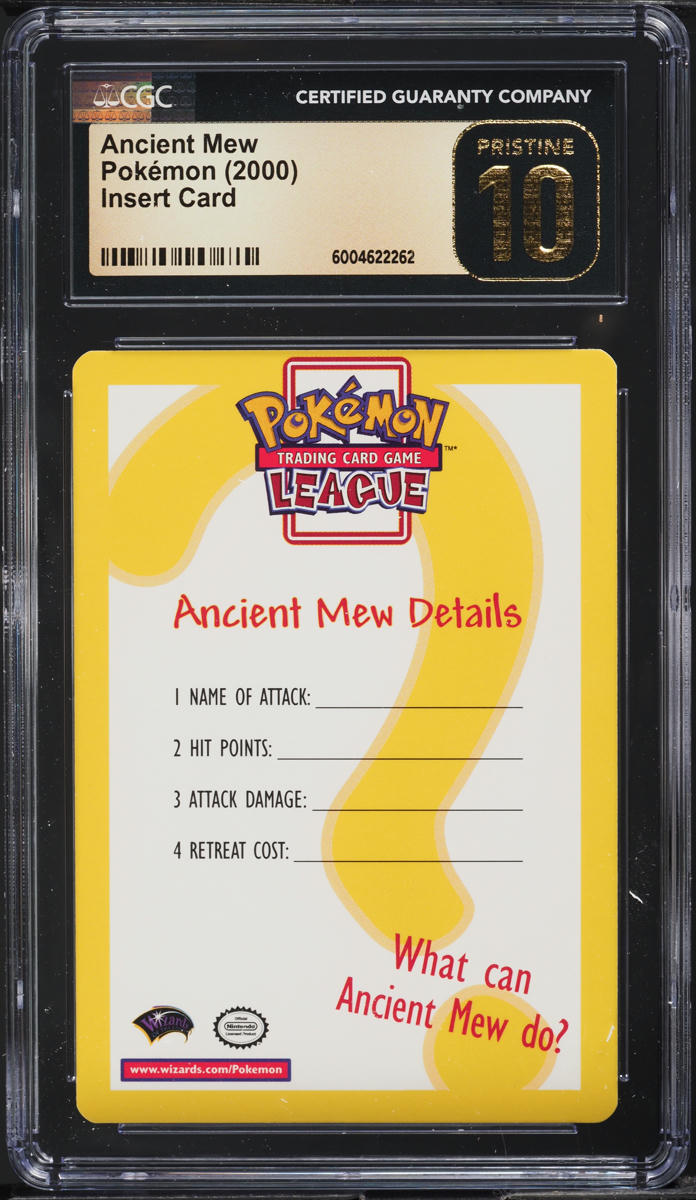2000 Pokemon Insert Card Ancient Mew CGC 10 PRISTINE on Fanatics Collect
