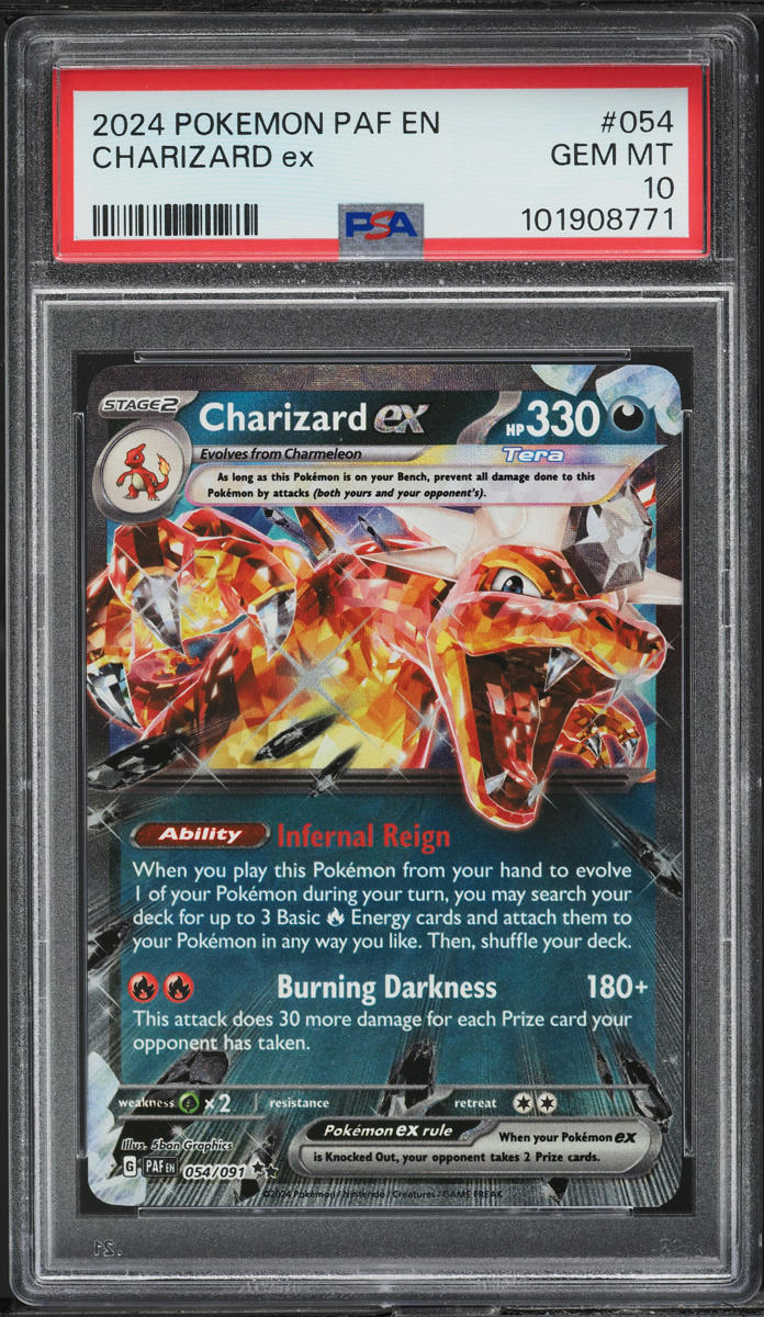 2024 Pokemon Scarlet & Violet Paldean Fates Charizard ex #54 PSA 10 GEM ...