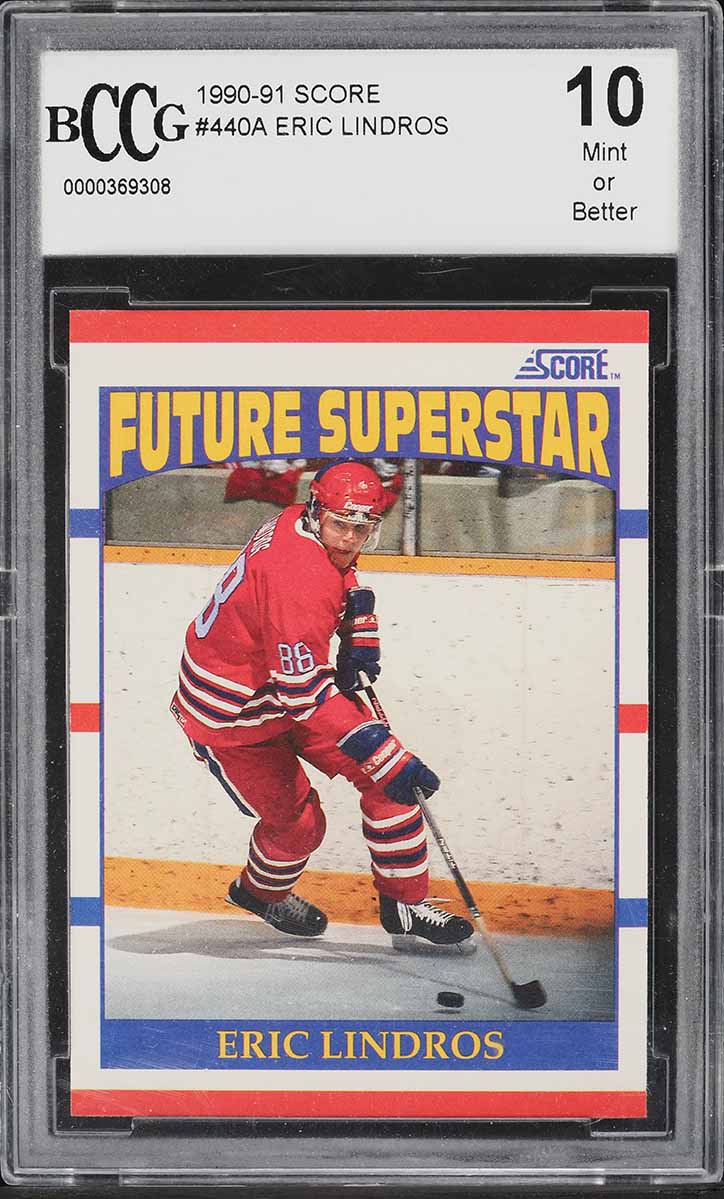 1990 Score Eric Lindros ROOKIE #440A BCCG 10 on Fanatics Collect