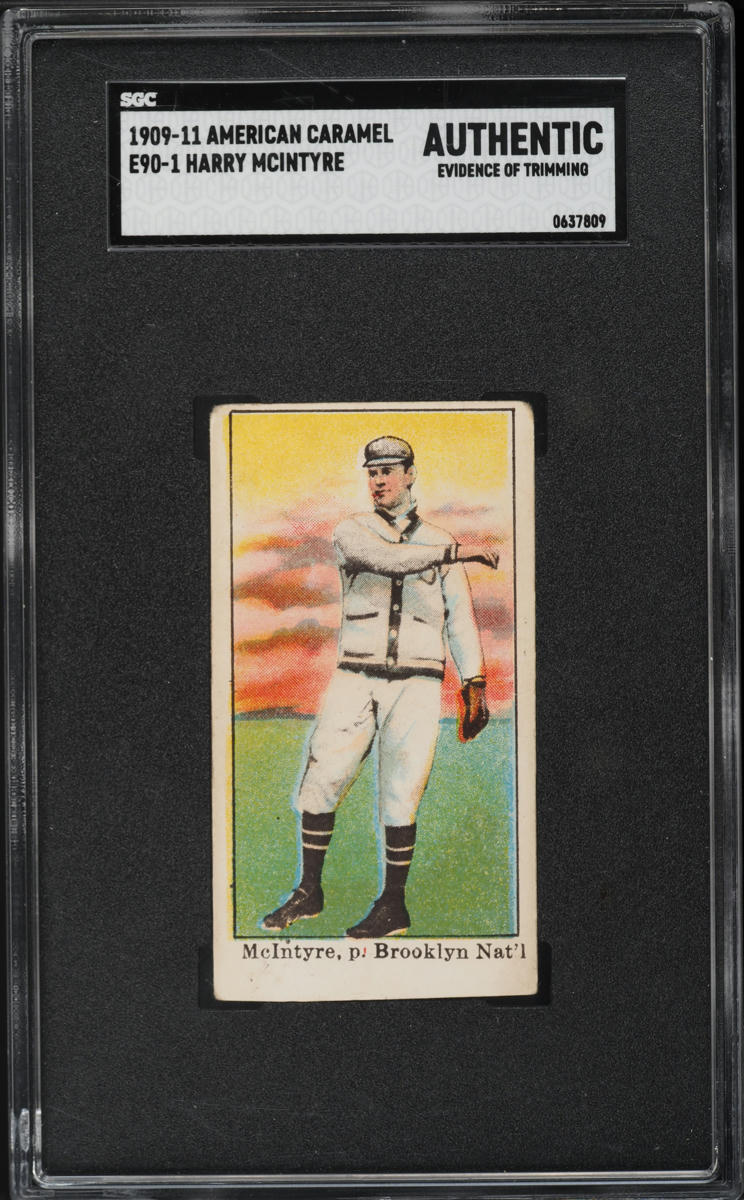 1909-11 E90-1 American Caramel Harry Mcintyre SGC ALTERED AUTH on ...