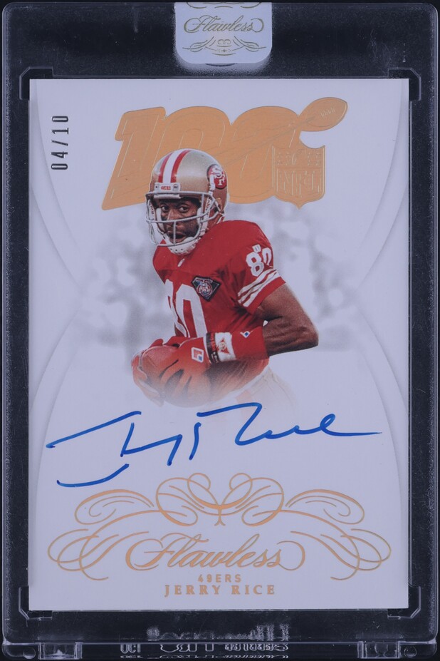 2019 Panini Flawless NFL 100 Jerry Rice AUTO /10 #NFL100-JR on Fanatics ...