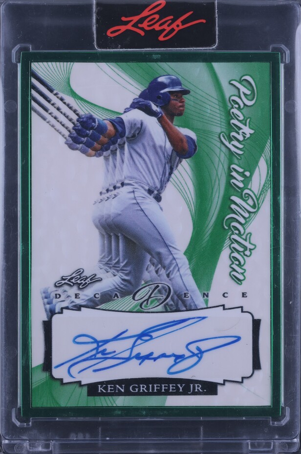 2022 Leaf Decadence Poetry In Motion Green Ken Griffey Jr. AUTO /4 CGC ...