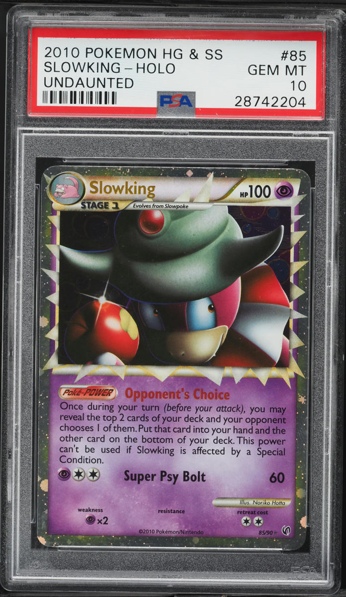 2010 Pokemon HeartGold & SoulSilver Undaunted Holo Slowking #85 PSA 10 ...