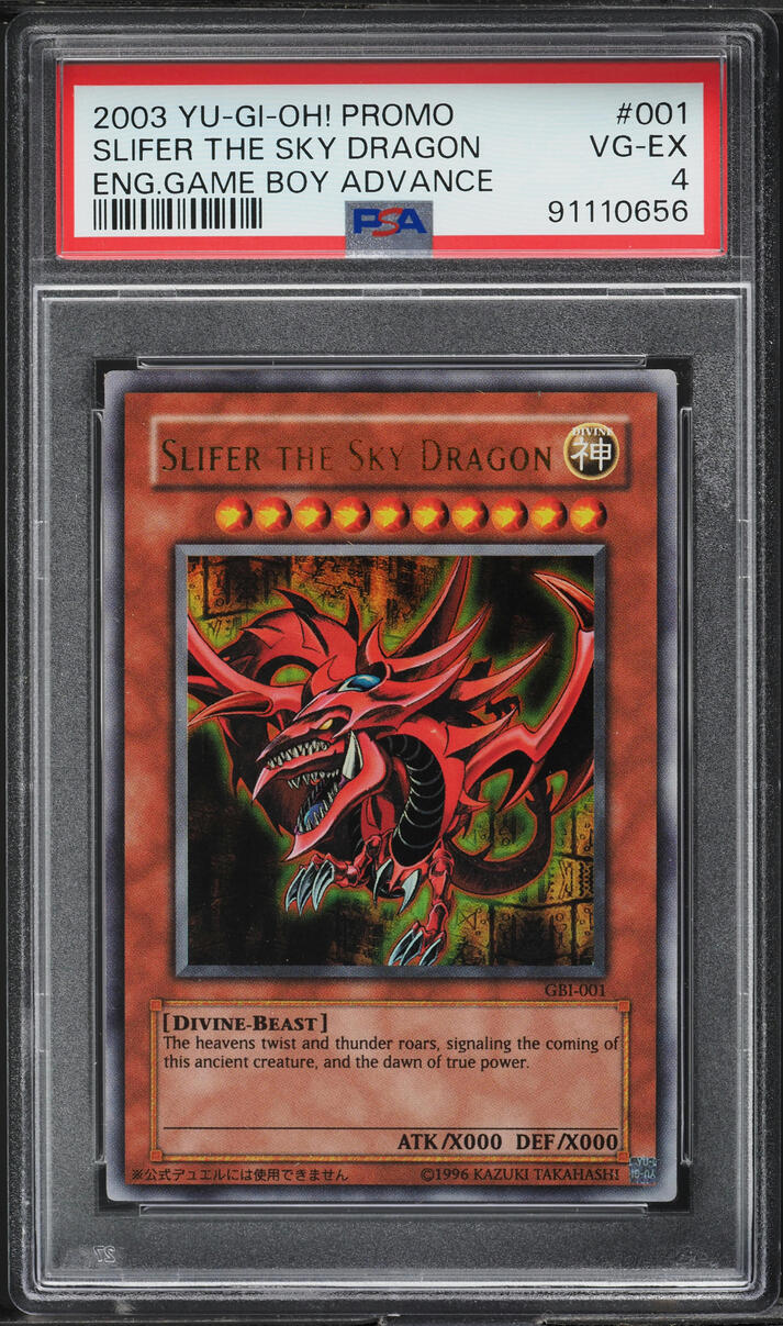 2003 Yu-Gi-Oh! Game Boy Advance Promo Slifer The Sky Dragon #GBI-001 PSA 4 VGEX on Fanatics Collect