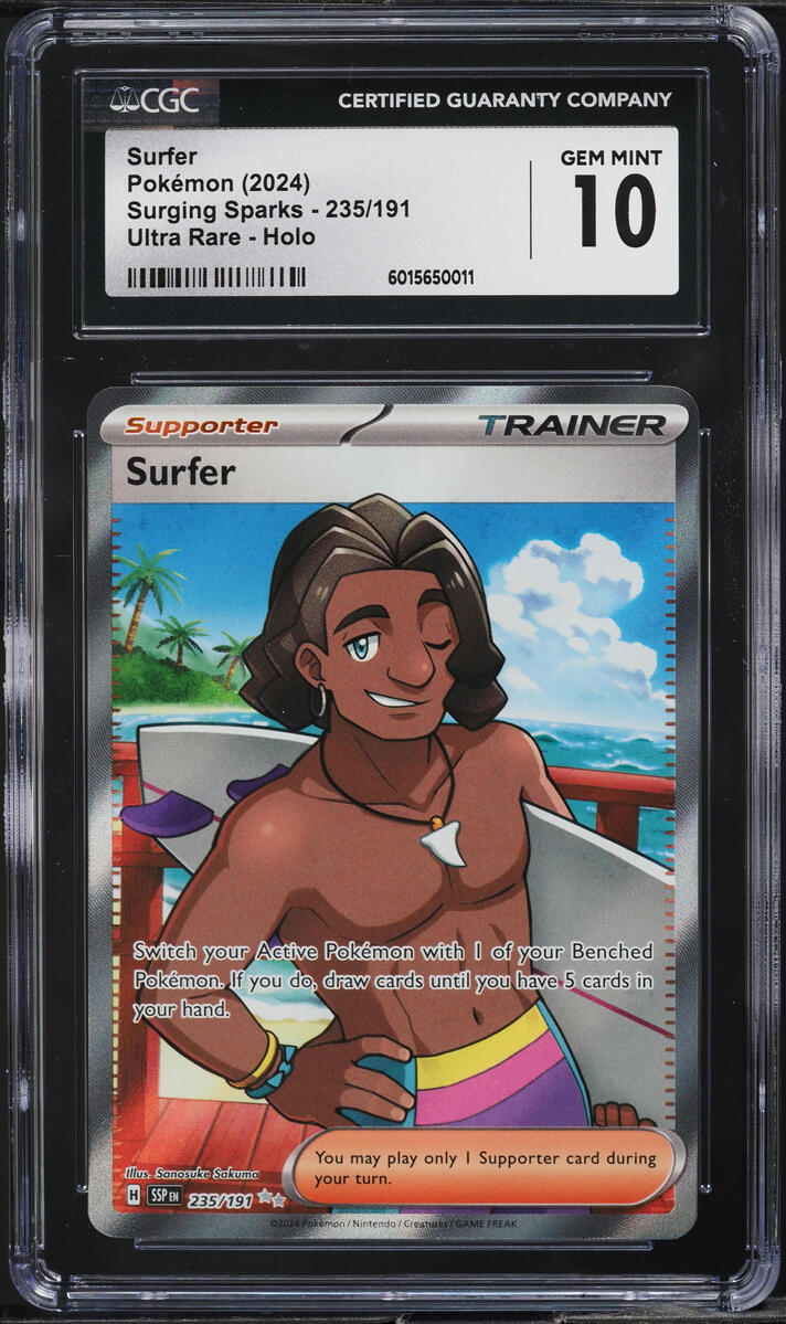 2024 Pokemon SV Surging Sparks Hyper Rare Holo Jet Energy #252 CGC 10 ...