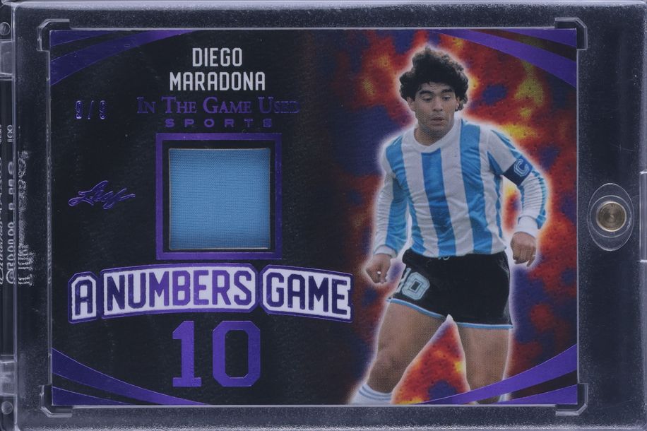 2024 Leaf In The Game Used Numbers Purple Diego Maradona PATCH 9/9 CGC ...