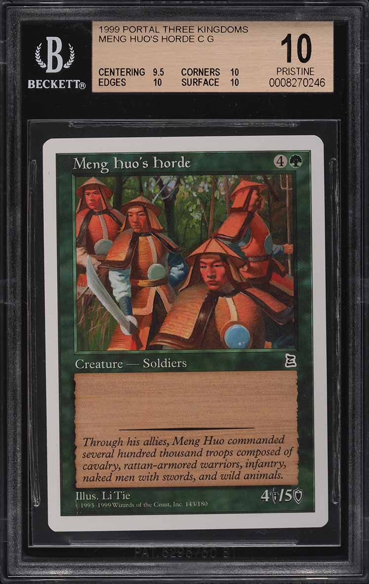 1999 Magic The Gathering MTG Portal Three Kingdoms Meng Huo's Horde C G BGS 10 on Fanatics Collect