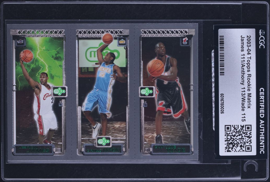 2003 Topps Rookie Matrix LeBron James Carmelo Anthony Dwayne Wade RC ...