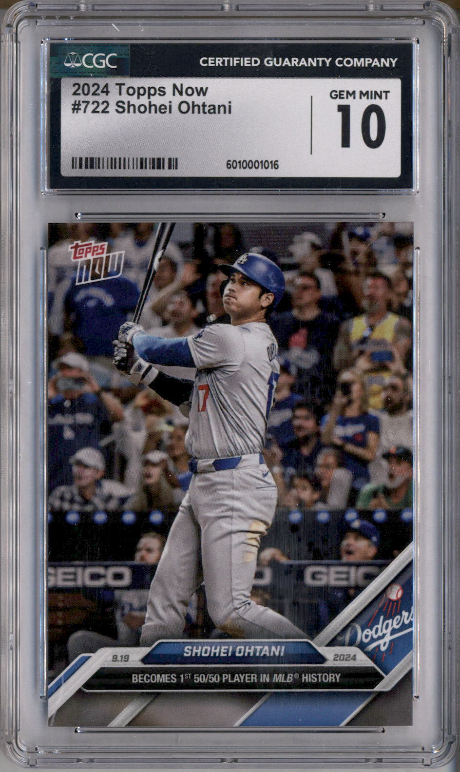 2024 Topps Now #722 Shohei Ohtani CGC 10 on Fanatics Collect