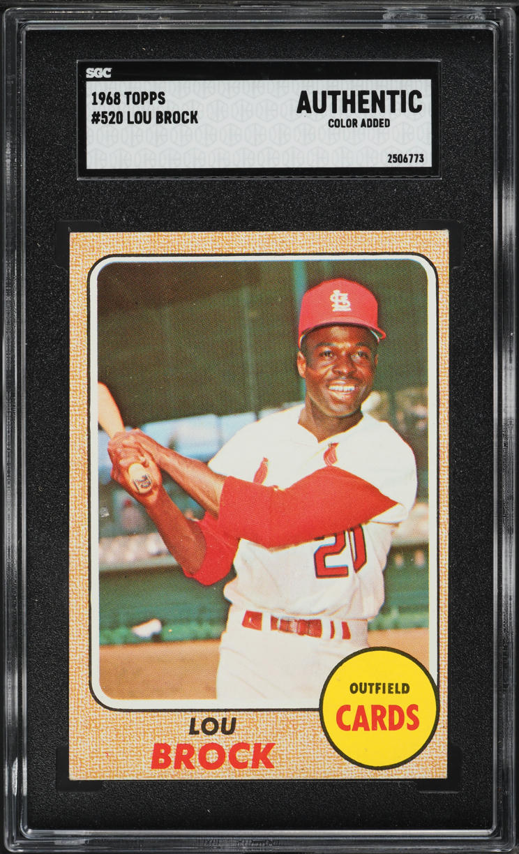 1968 Topps Lou Brock #520 SGC AUTH on Fanatics Collect