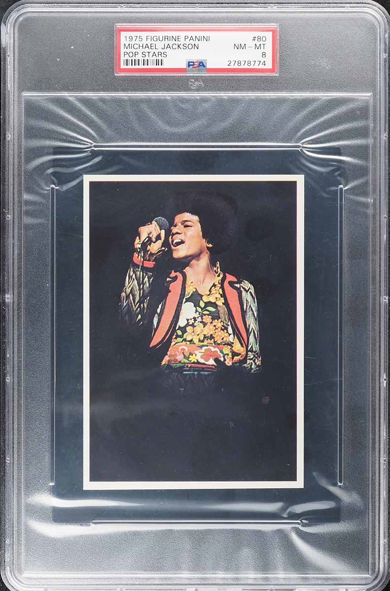 1975 Figurine Panini Pop Stars Michael Jackson #80 PSA 8 NM-MT on ...