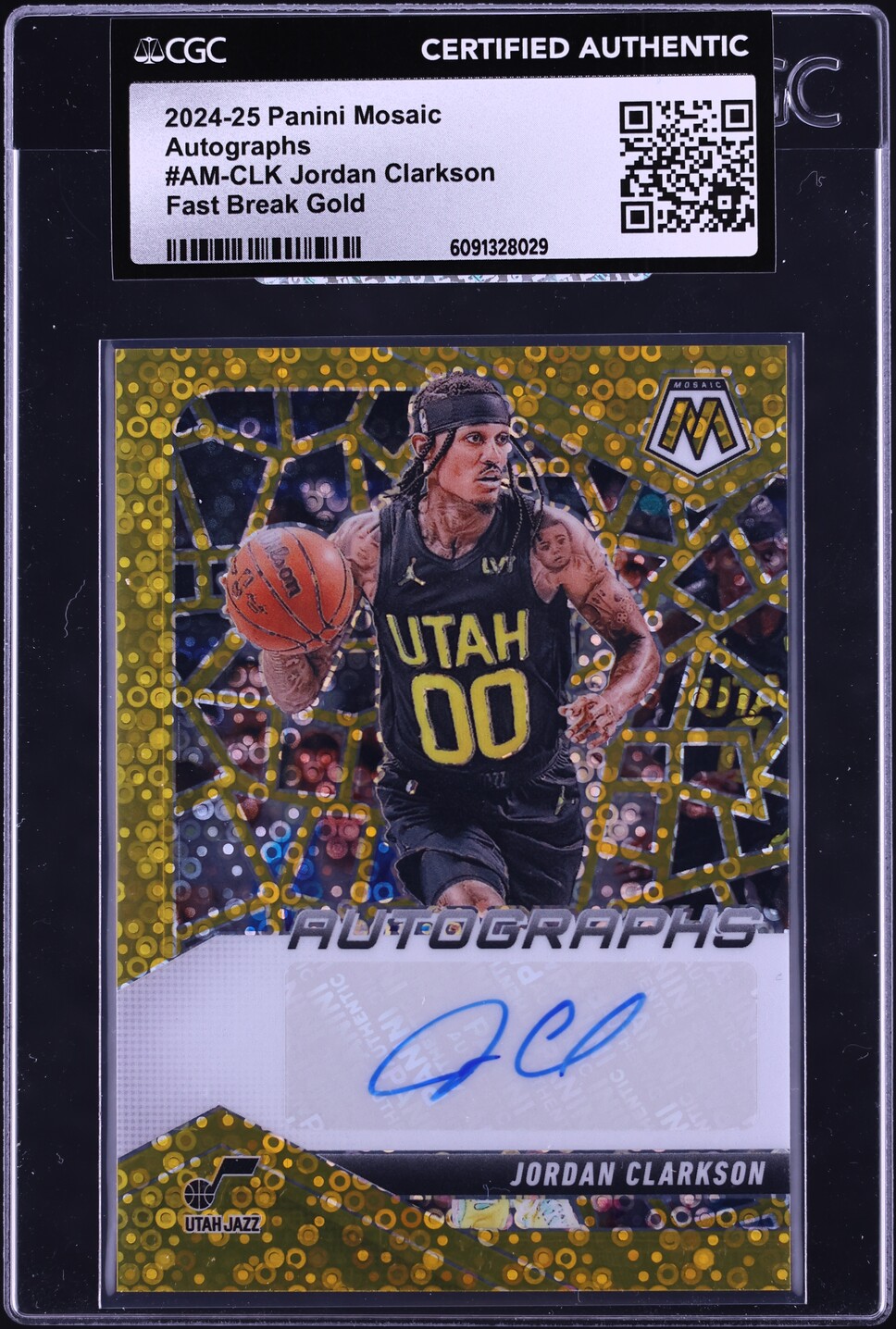 2024 Panini Mosaic Fast Break Gold Jordan Clarkson AUTO /10 #AM-CLK CGC ...