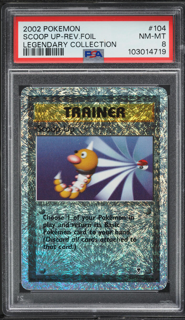 2002 Pokemon Legendary Collection Reverse Holo Scoop Up #104 PSA 8 NM ...