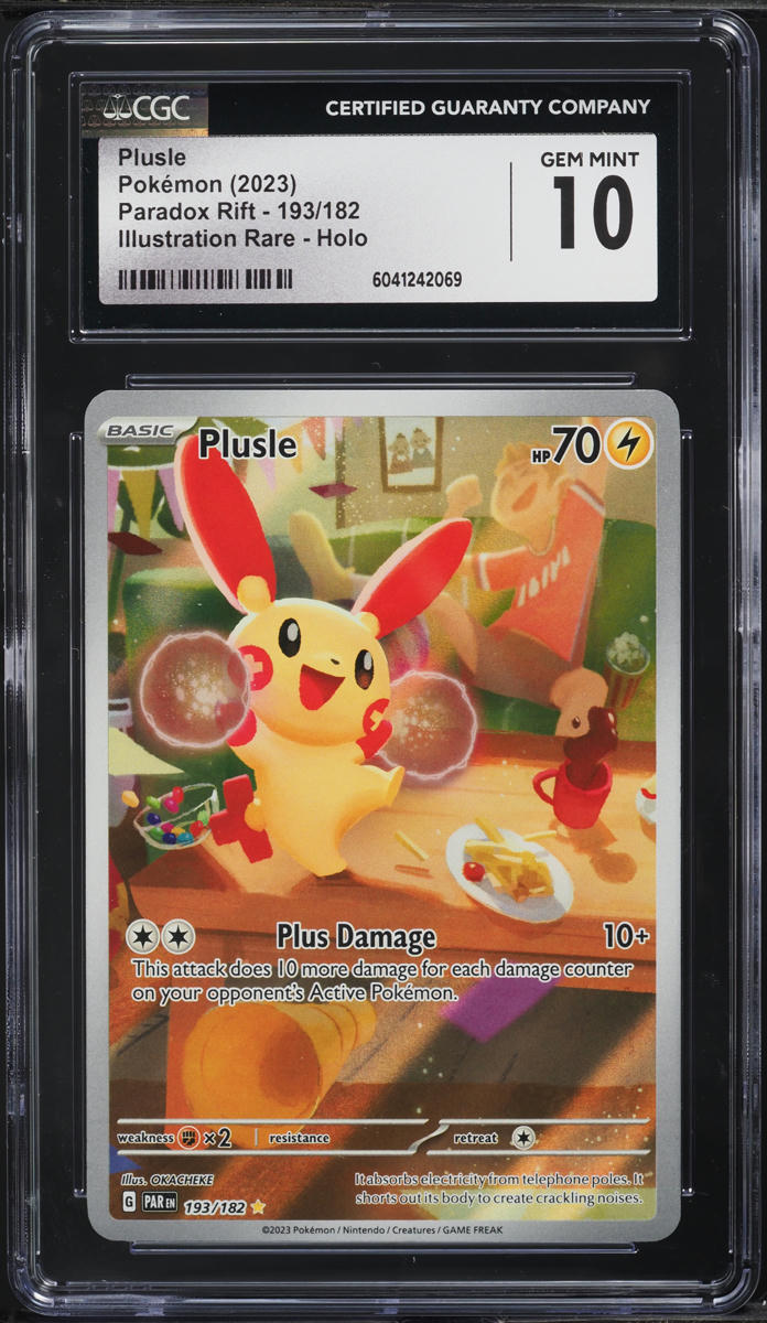 2023 Pokemon Scarlet & Violet Paradox Rift IR Plusle #193 CGC 10 GEM ...