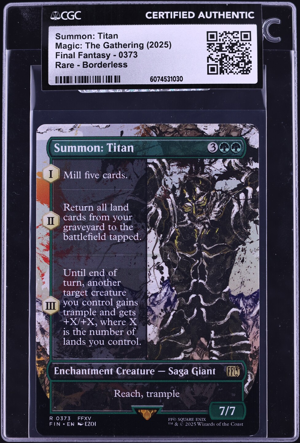 2025 Magic The Gathering MTG Final Fantasy Borderless Summon Titan CGC ...