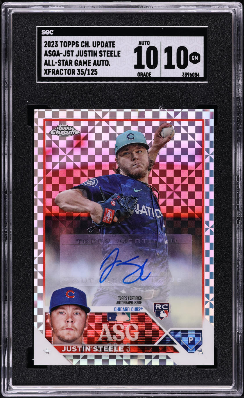 2023 Topps Chrome Update All-Star Xfractor Justin Steele ROOKIE AUTO /125 SGC 10 on Fanatics Collect