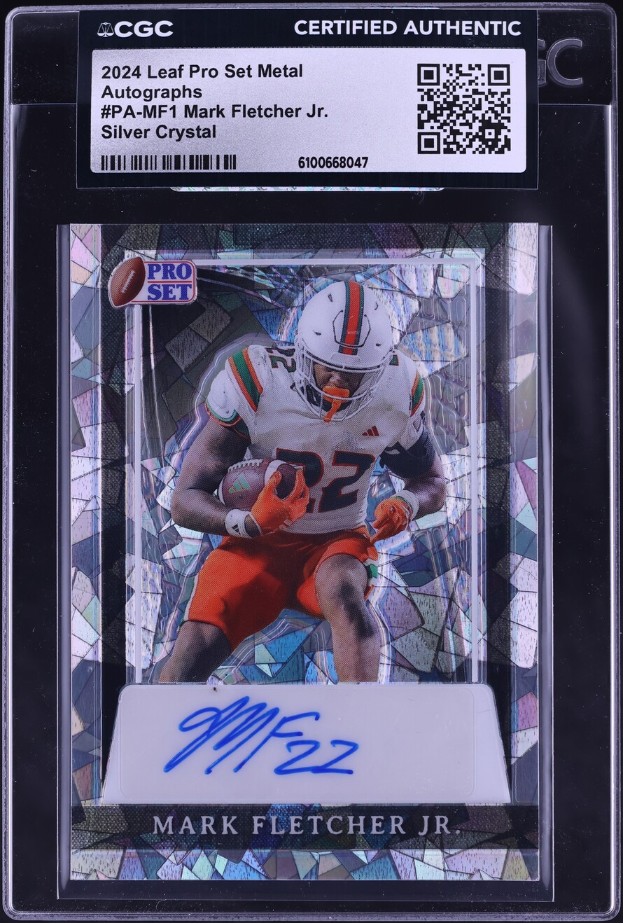 2024 Leaf Pro Set Metal Silver Crystal Mark Fletcher Jr. ROOKIE AUTO ...