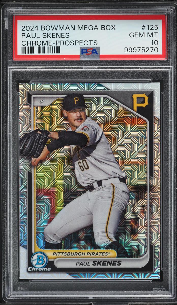 2024 Bowman Chrome Mega Box Prospects Paul Skenes ROOKIE #125 PSA 10 GEM MINT on Fanatics Collect