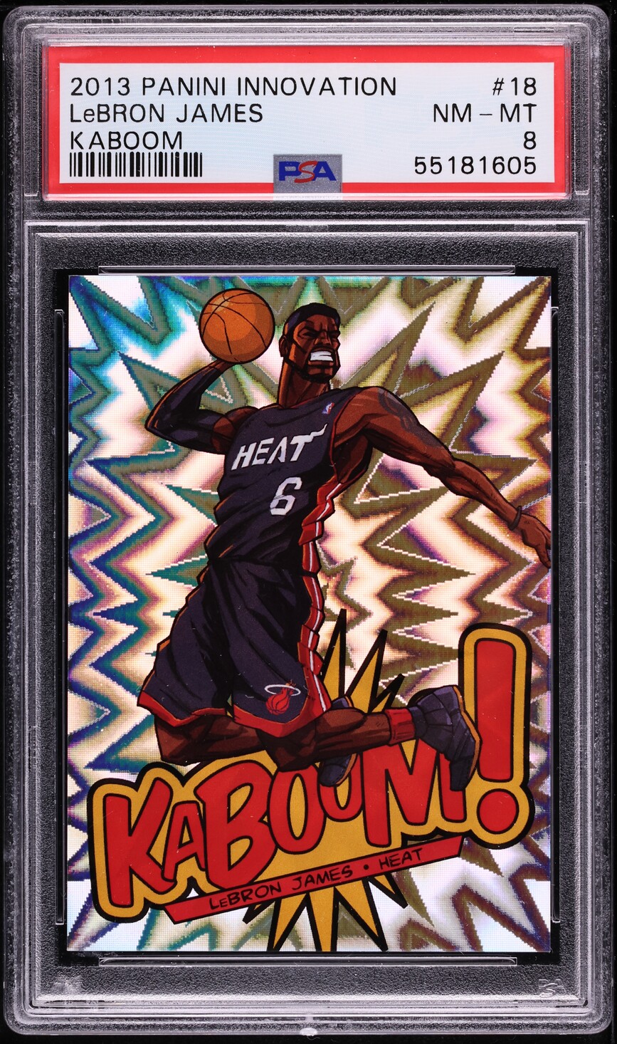 2013 Panini Innovation Kaboom! LeBron James #18 PSA 8 NM-MT on Fanatics ...