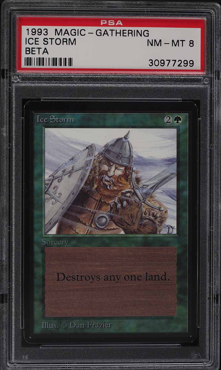 1993 Magic The Gathering MTG Beta Ice Storm PSA 8 NM-MT on Fanatics Collect