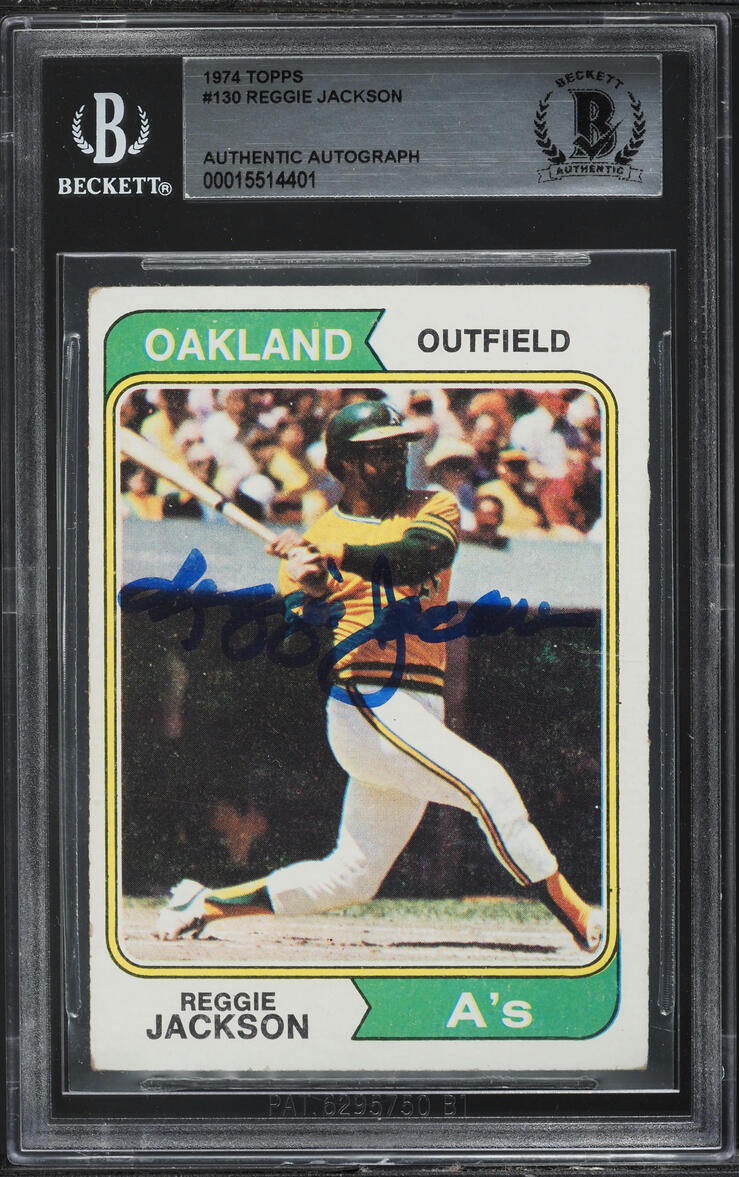 1974 Topps Reggie Jackson ROOKIE #130 BGS AUTH on Fanatics Collect