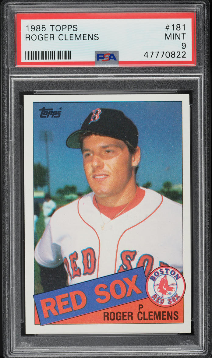 1985 Topps Roger Clemens ROOKIE #181 PSA 9 MINT on Fanatics Collect