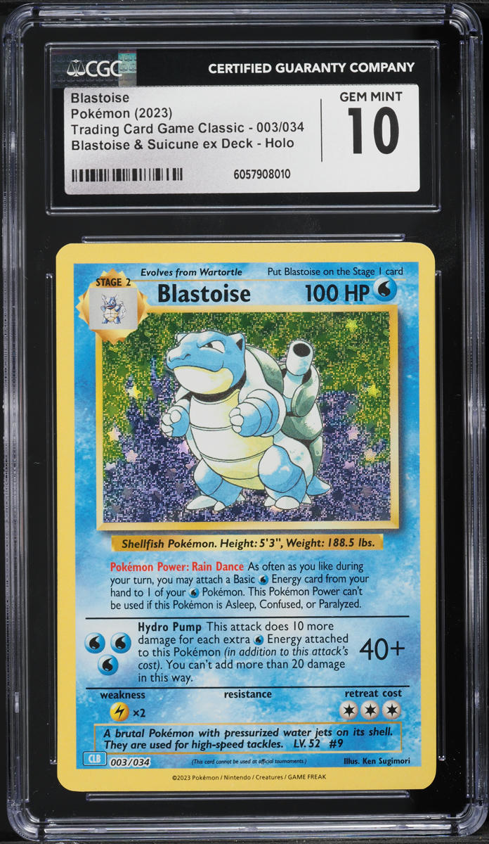 2023 Pokemon TCG Classic Collection Holo Blastoise #3 CGC 10 GEM MINT ...