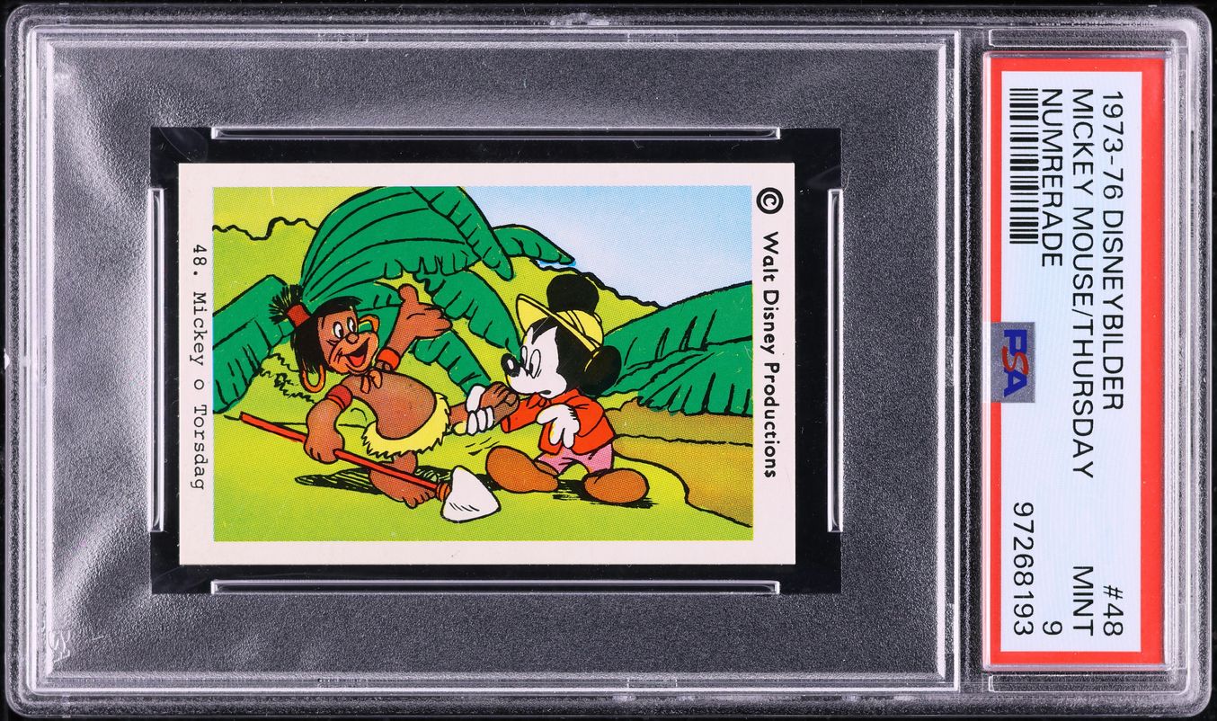 1973 Disneybilder Numrerade Mickey Mouse Thursday #48 PSA 9 MINT on ...