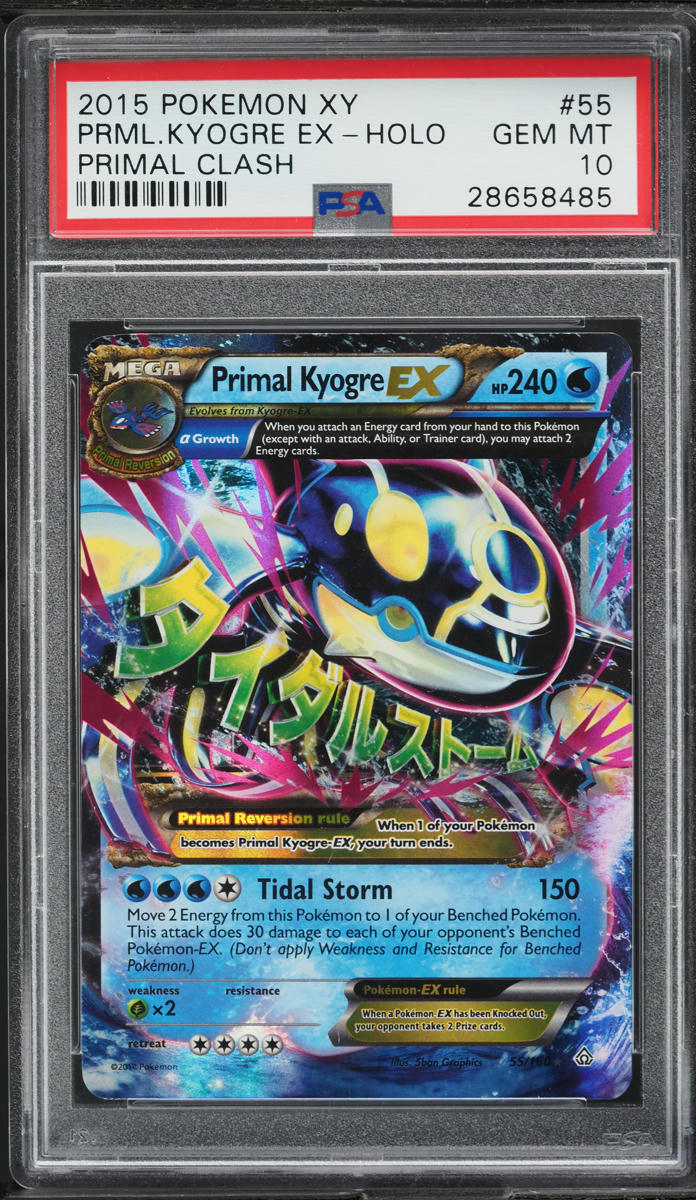 2015 Pokemon XY Primal Clash Primal Kyogre EX #55 PSA 10 GEM MINT on Fanatics Collect