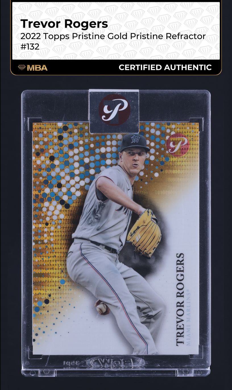 2022 Topps Pristine Gold Refractor Trevor Rogers /50 #132 MBA AUTH on ...