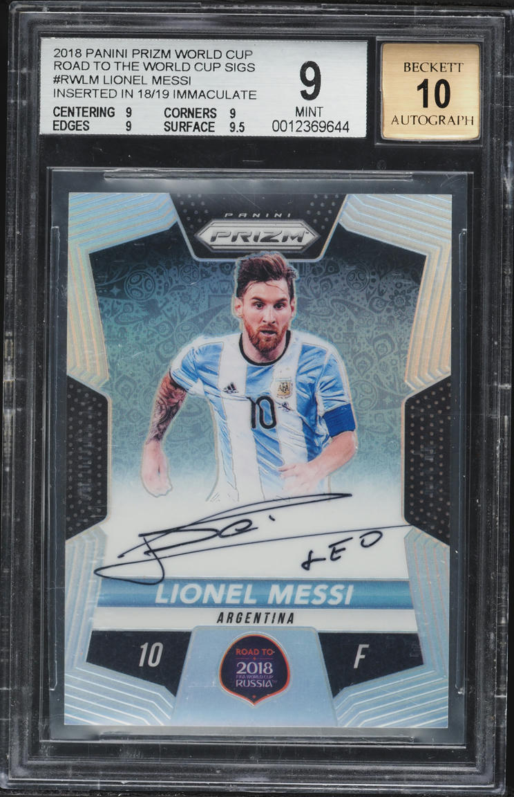 2018 Panini Prizm World Cup Road To Cup Lionel Messi AUTO /99 #RW-LM ...