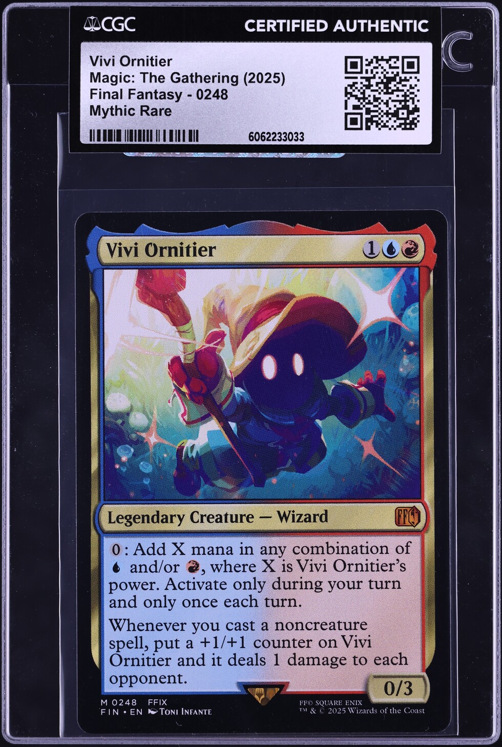 2025 Magic The Gathering MTG Final Fantasy Vivi Ornitier #0248 CGC AUTH ...