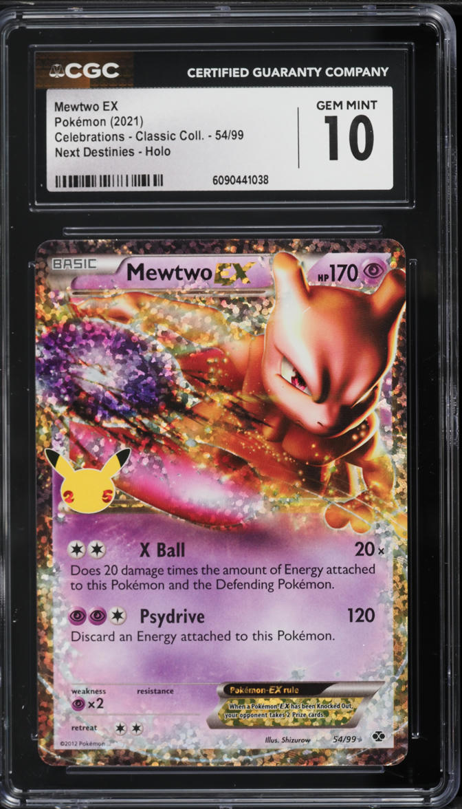 2021 Pokemon Sword & Shield Celebrations Classic Collection Holo Mewtwo ...