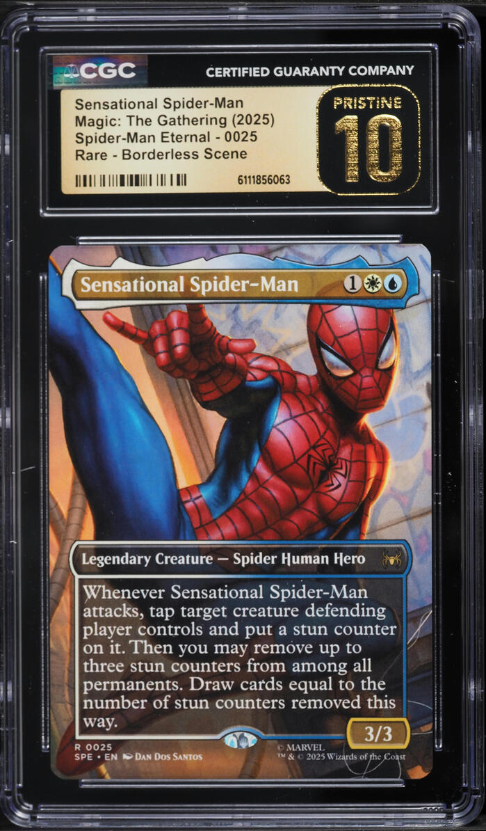 2025 MTG Spider-Man Eternal Borderless Scene Sensational Spider-Man CGC ...