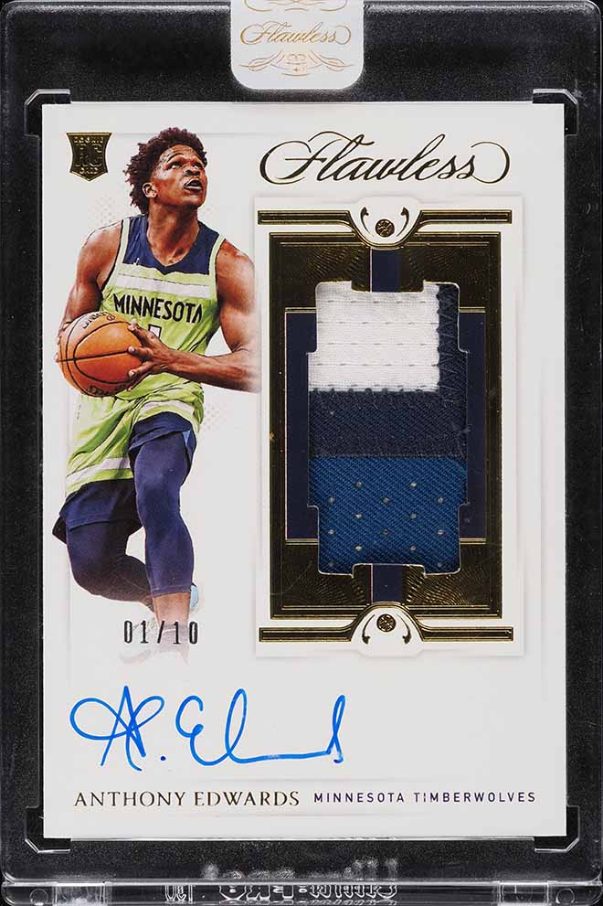 2020 Flawless Gold Anthony Edwards ROOKIE PATCH AUTO JSY# 1/10 ...