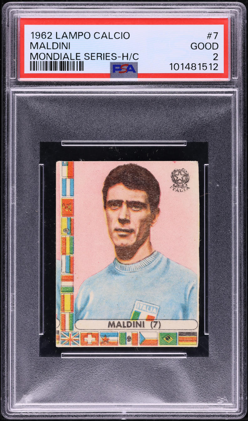 1962 Lampo Calcio Maldini MONDIALE SERIES, HAND CUT #7 PSA 2 GD on ...