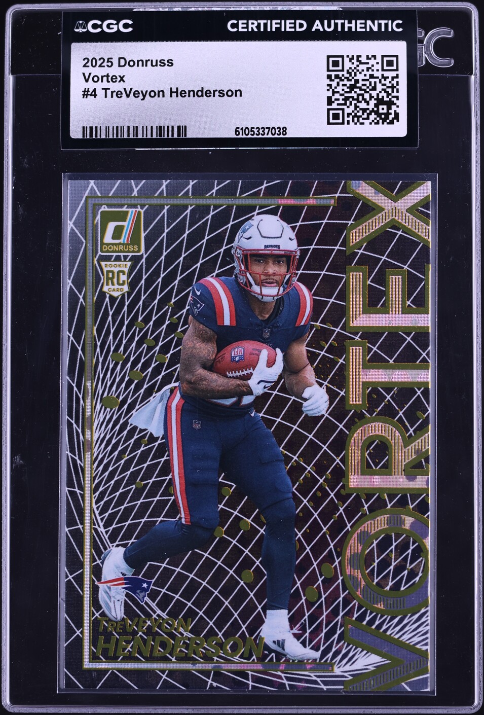2025 Donruss Vortex TreVeyon Henderson ROOKIE #4 CGC AUTH on Fanatics ...