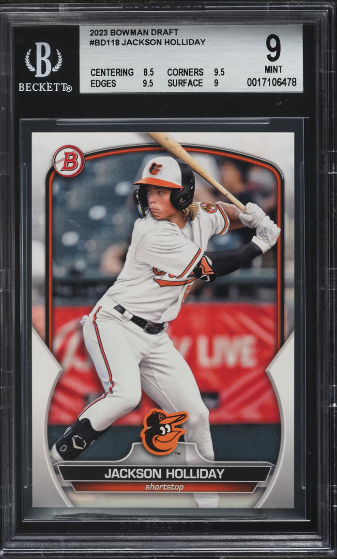 2023 Bowman Draft Jackson Holliday ROOKIE #BD-118 BGS 9 MINT on ...