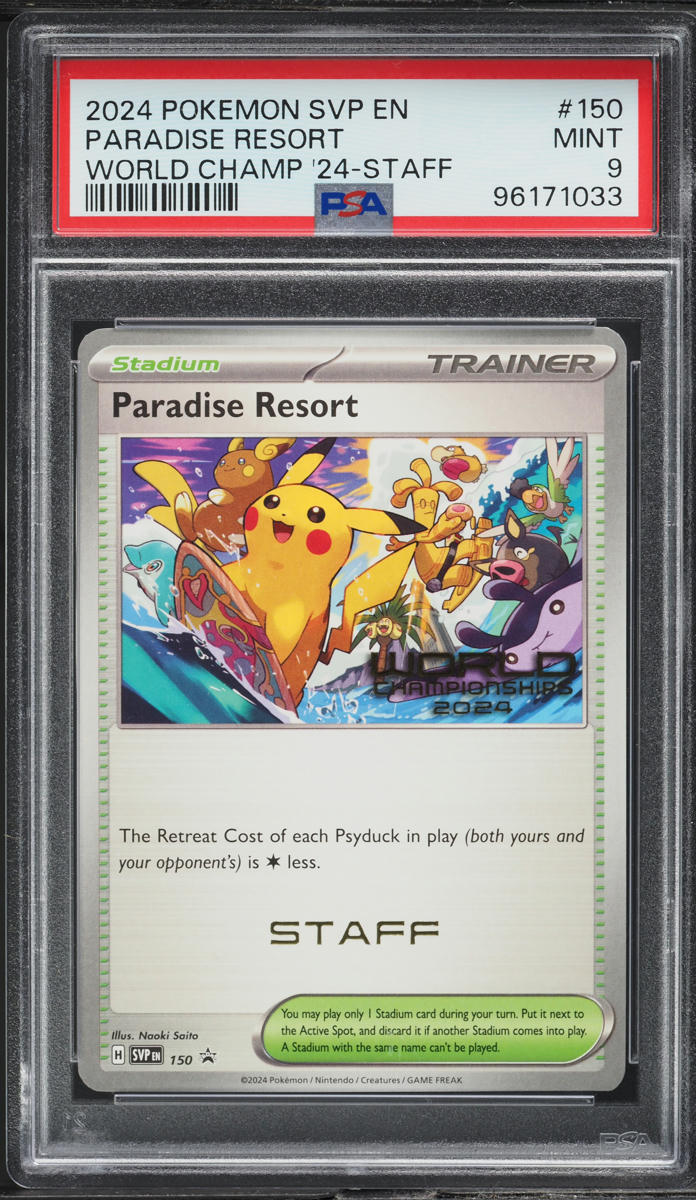 2024 Pokemon SV Black Star Promo World Champ Staff Paradise Resort #150 ...