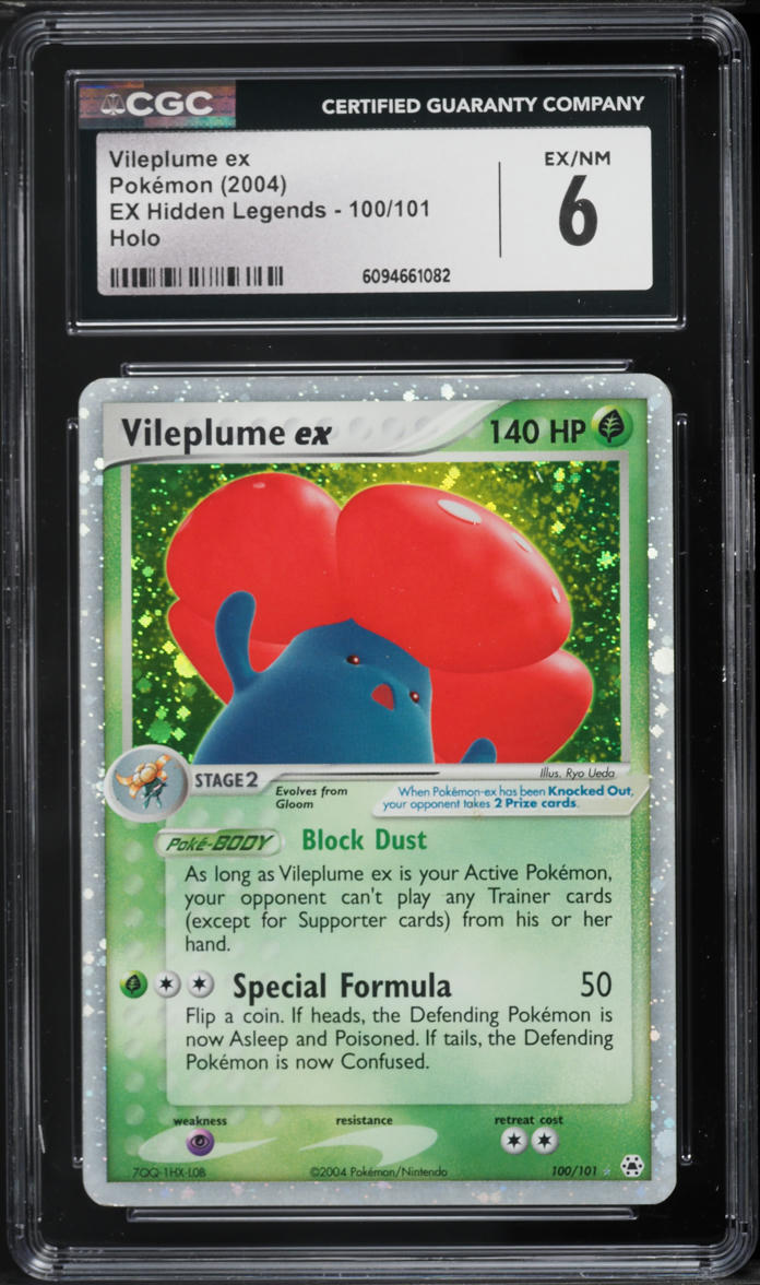 2004 Pokemon EX Hidden Legends Holo Vileplume ex #100 CGC 6 EXMT on ...