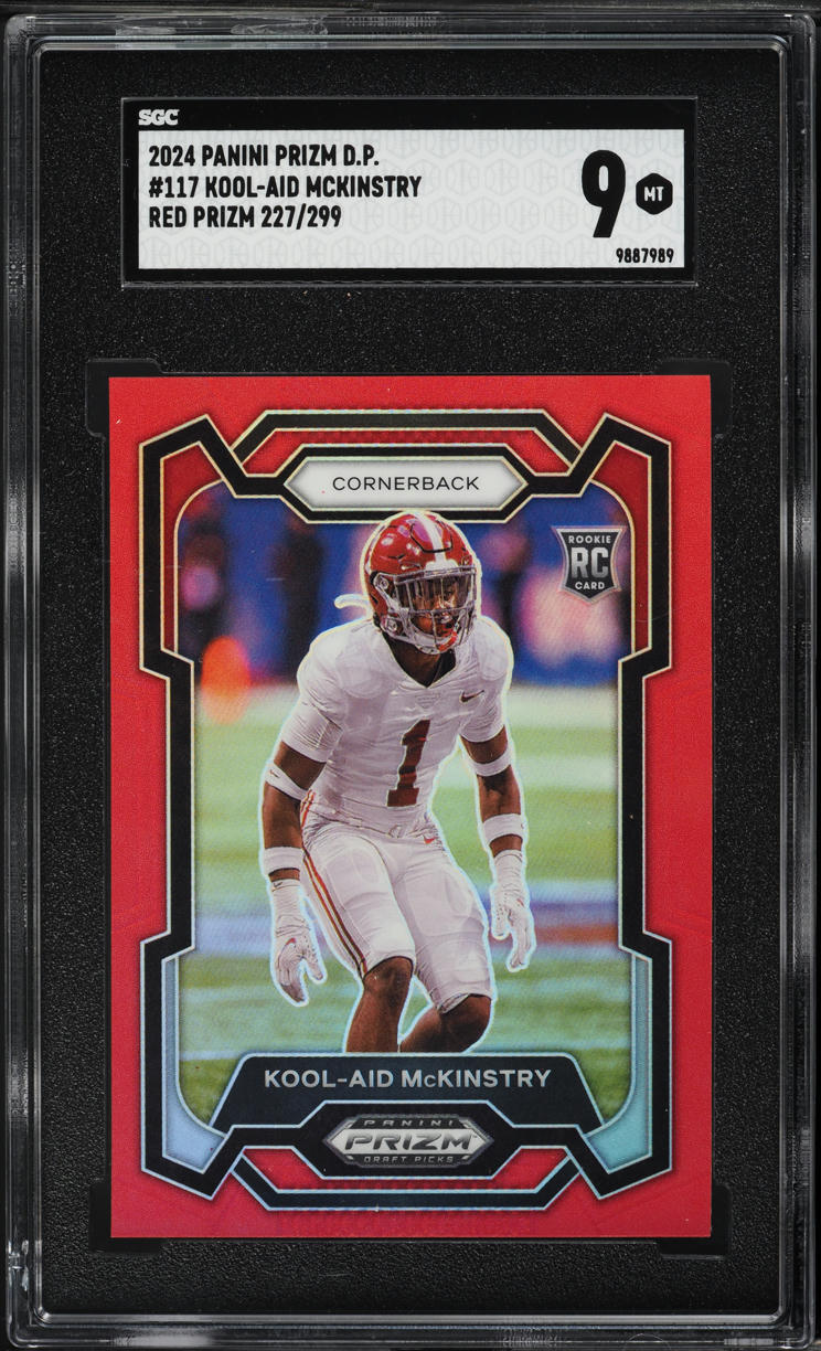 2024 Panini Prizm Draft Picks Red Kool-Aid McKinstry ROOKIE /299 #117 SGC 9 MINT on Fanatics Collect