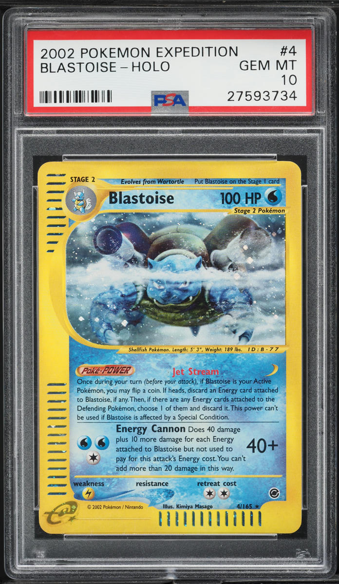 2002 Pokemon Expedition Holo Blastoise #4 PSA 10 GEM MINT on Fanatics ...